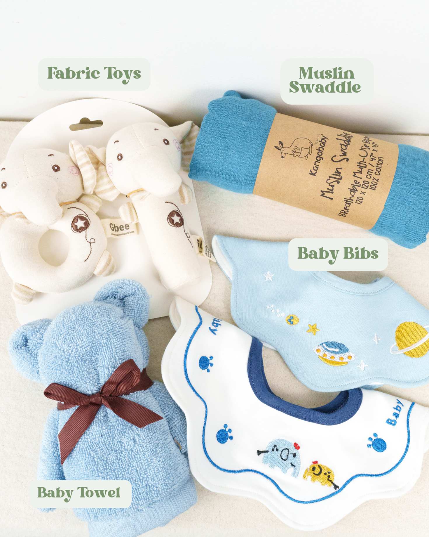 Newborn Unisex Baby Girl, Boy Cardboard Cradle Blue Set – Knot Knot Bloom