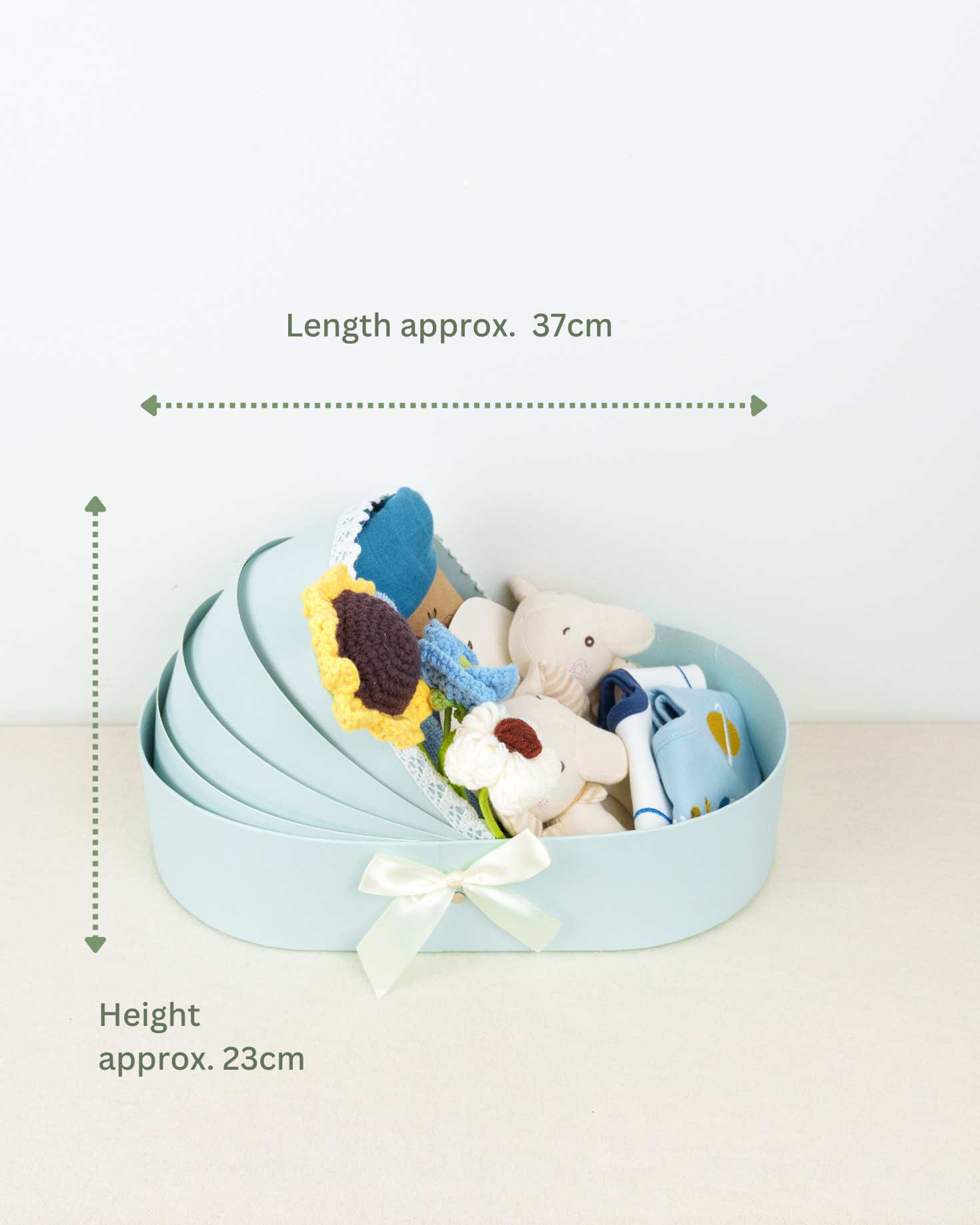 Newborn Unisex Baby Girl, Boy Cardboard Cradle Blue Set – Knot Knot Bloom